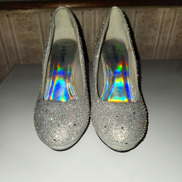 Silver Slippers | Shoes | Silver Slipper Heels | Poshmark